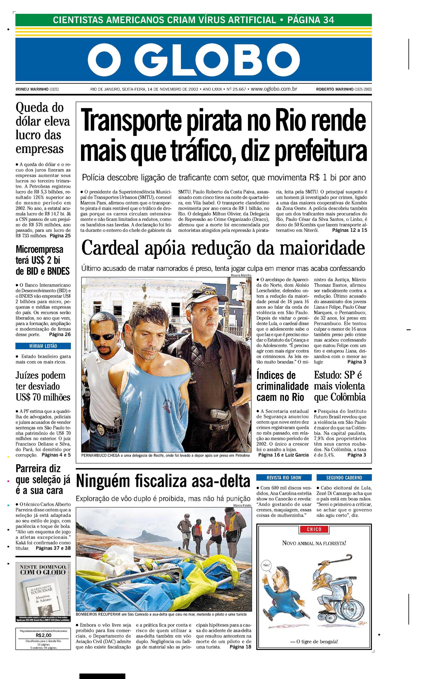 A máfia das vans | Memória O Globo