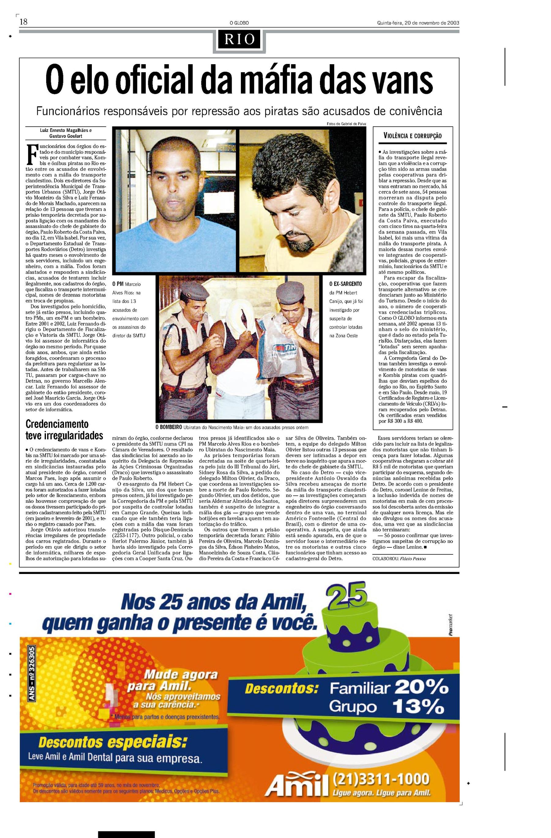 A máfia das vans | Memória O Globo